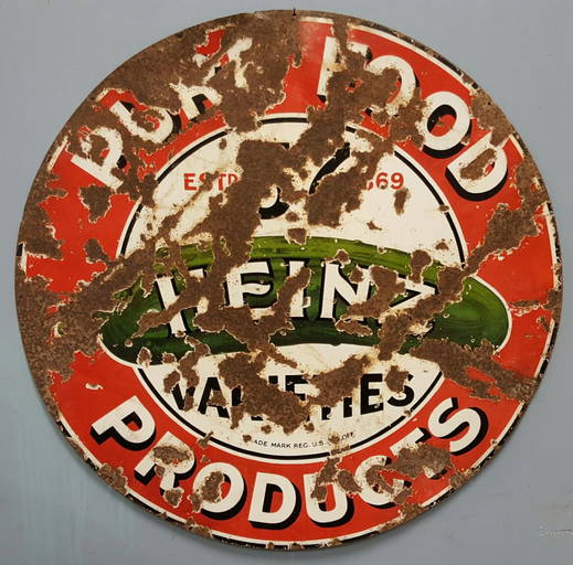 33" Original Porcelain Heinz 57 Pure Food Products Sign