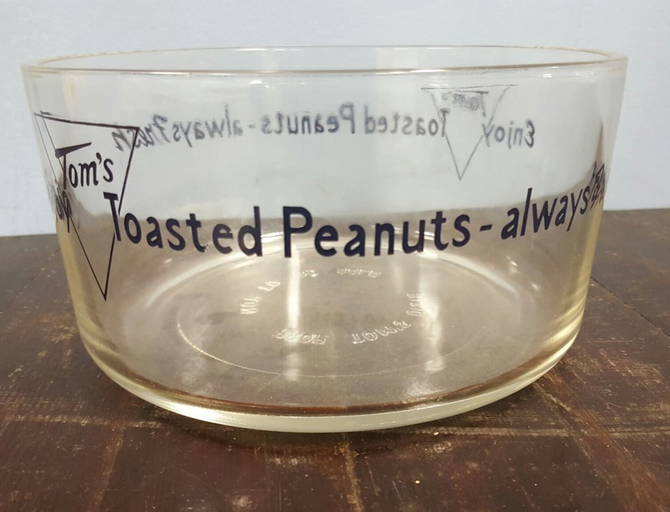 Scarce Tom's Peanuts Glass Store Display Jar