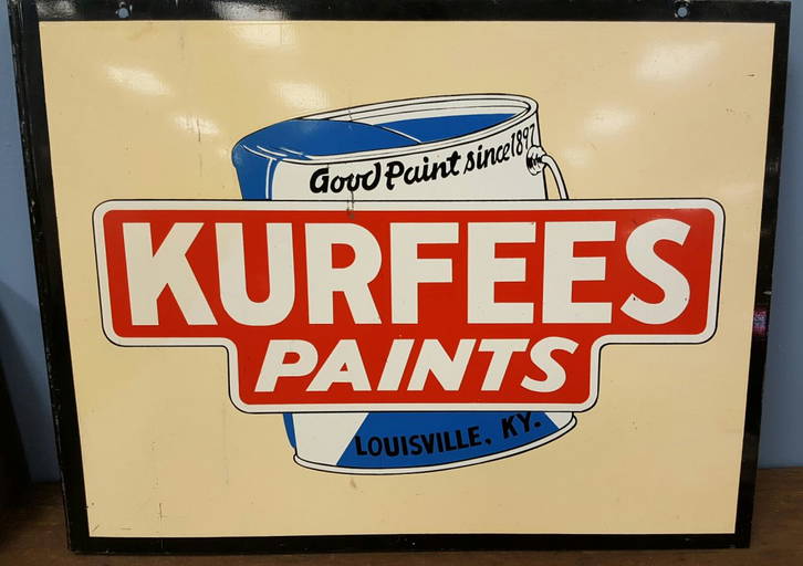 Kurfees Paints Flange Sign - Dec 31, 2016 | Rockabilly Auction Company ...