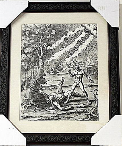 Framed Apollo Killing The Boxer Phorbas Engraving