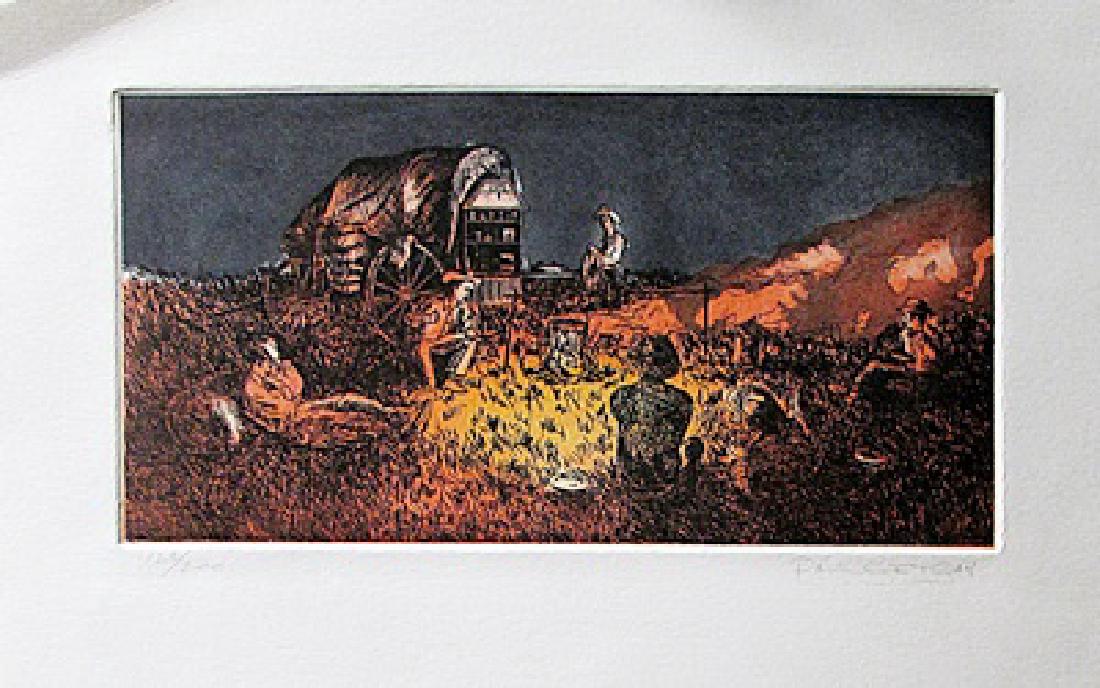 Chow Time - Paul Geygan - Etching