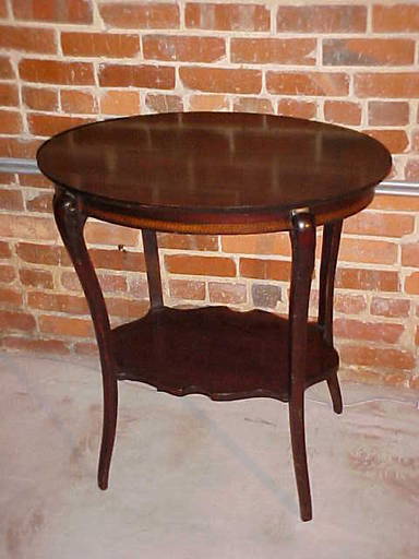 Solid Mahogany Victorian Era Parlor Table.