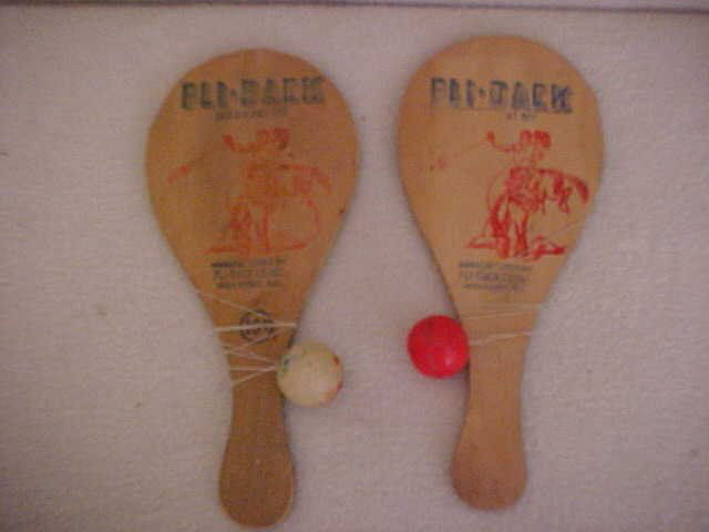36: Lot of 2 Fli Back wooden paddle ball - Jul 07, 2012 | Ken's ...
