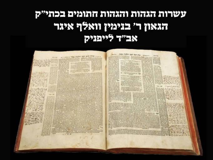 Dozens Of Marginalia In The Hand Of The Gaon Rabbi Binyamin Wolf Eger ...