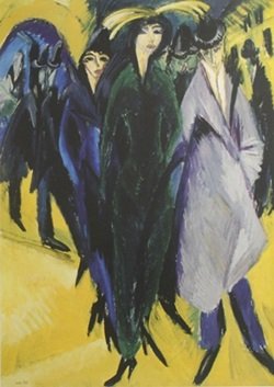 Lithograph Woman in the Street - Ernst L. Kirchner