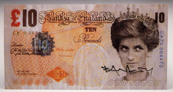 Banksy Di Faced Tenner 10 Pound Note