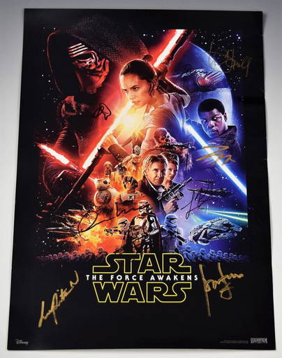Star Wars Cast Signed Poster May 31 2018 Christiana Auction