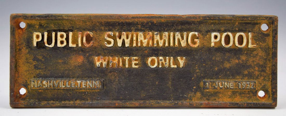 Cast Iron Segregation Sign