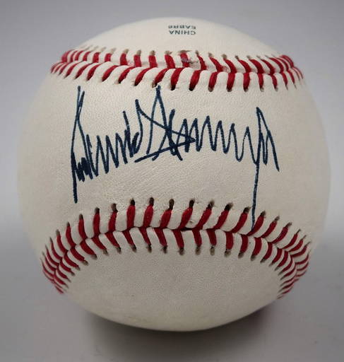 Donald Trump Autograph Baseball - Oct 16, 2019 | Christiana Auction ...