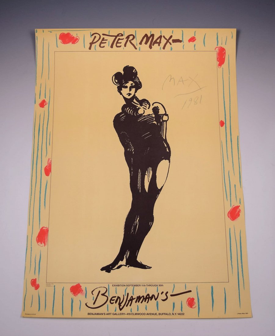 Peter Max Signed Poster - Nov 14, 2019 | Christiana Auction Gallery in DE