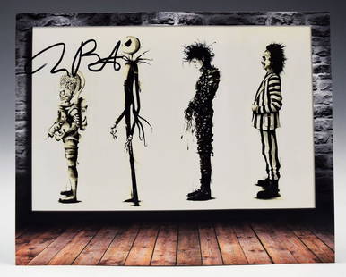 Tim Burton Signed Sketch