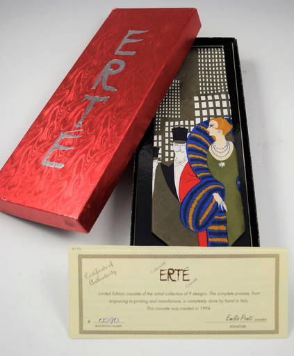 Vintage Erte Silk Tie