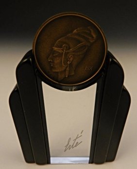 Erte Bronze Medallion