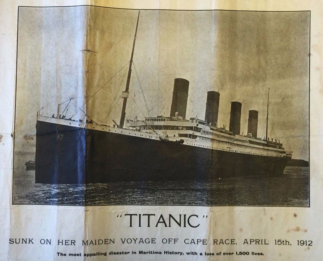 1912 Original RMS Titanic Poster