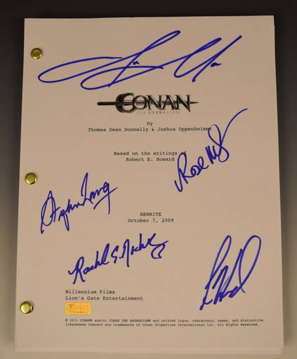 Conan Cast Signed Script