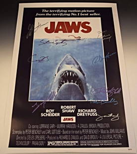 Steven Spielberg Signed "jaws" Movie Script & Coa