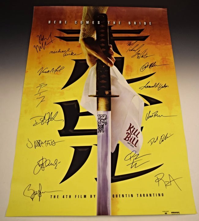 Kill Bill Cast Signed Movie Poster