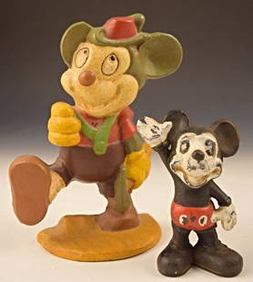 Vintage Mickey Mouse Cast Iron Motorcycle