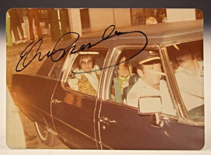 Elvis Presley Incredible Signed Photo