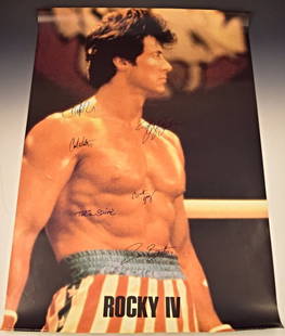 Rocky Cast Signed Movie Poster
