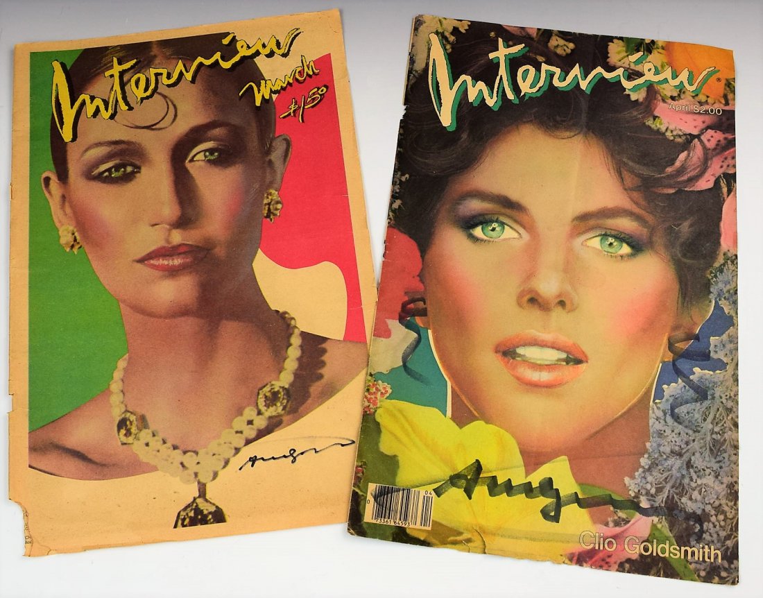 Andy Warhol Signed Interview Magazine Covers