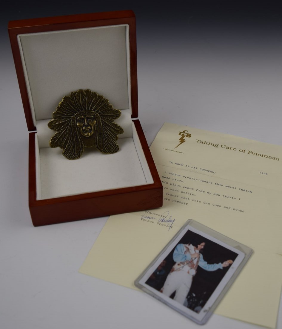 Elvis Presley Stage Worn Indian Head Emblem