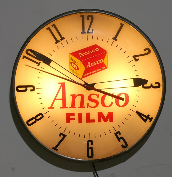 Electric "Ansco Film" Clock - Oct 21, 2006 | Kimball M. Sterling Inc ...