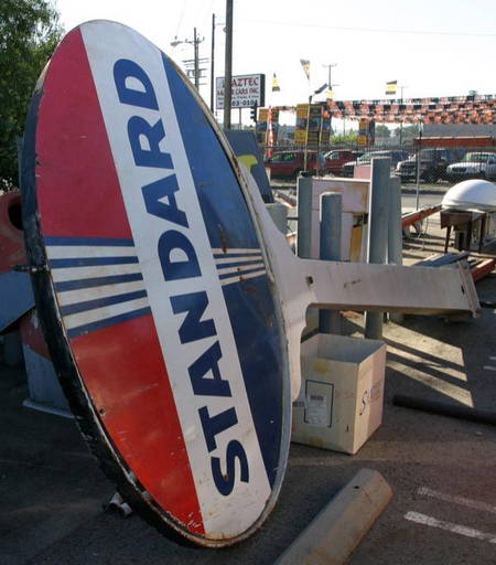 Standard Oil Gas Station Dealership Pole W/ Sign