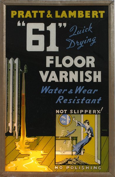Varnish Pratt And Lambert Bubbler Sign