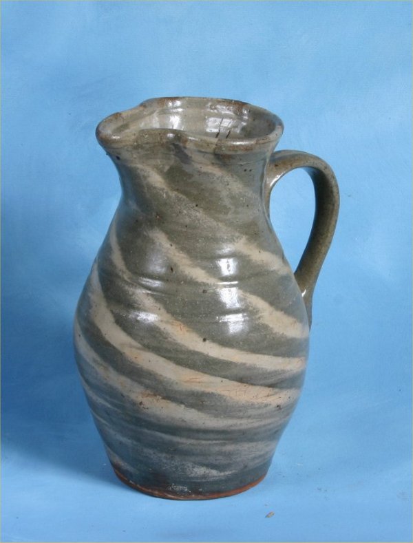34: BB Craig- Pitcher- Glazed and fired pottery. Signed
