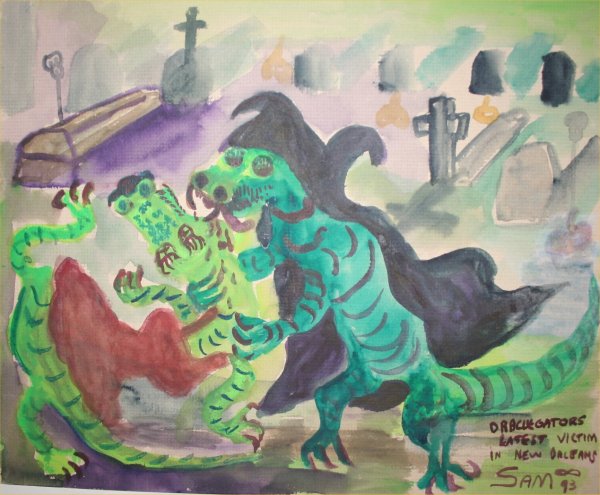 1022: Outsider Art- Sam Mc millian- "Draculator" Paint