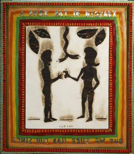 186: Jesse Hickman-"A Dark Day In History". Paint on bu