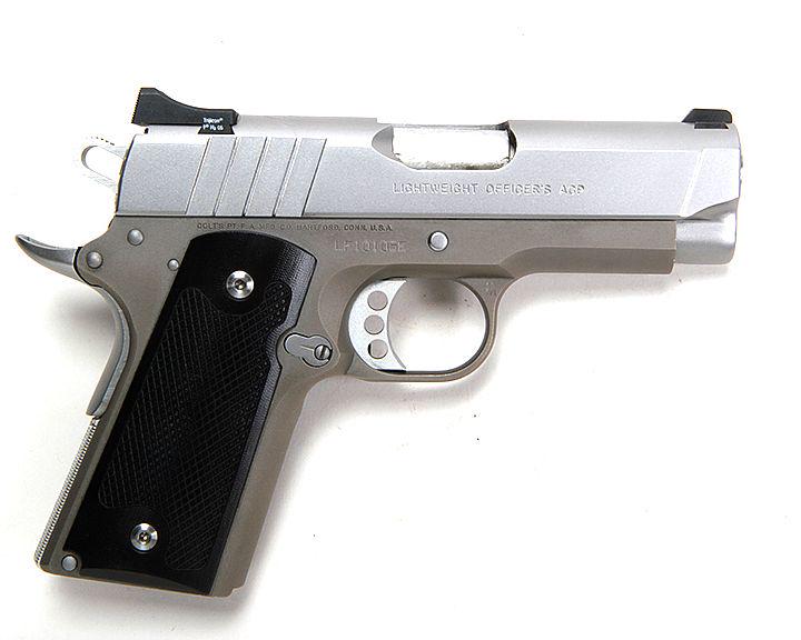 Colt 1911 Officers Model 45 cal, stainless steele, - Mar 06, 2021 ...