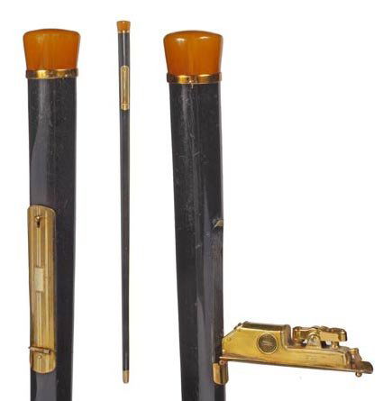 58: Ronson De-Light Lighter Cane- First half of 20th Ce