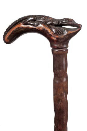 128: Carved Gator Cane-Circa 1935-A nicely carved gator - Aug 07, 2010 ...