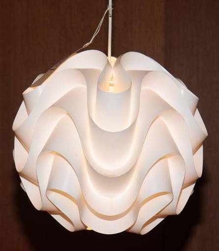 Plastic Hanging Wave Light Fixture Modern
