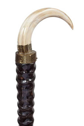199. Safari Trophy Cane Circa 1930 A Warthog Tusk,