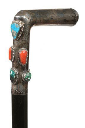 68. Native American Turquoise and Silver Cane-Mid 20th - Sep 08, 2012 ...