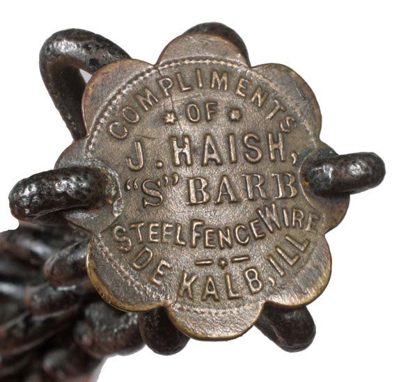 80. J. Haish Barb Wire Cane-Ca. 1900-There are many ver