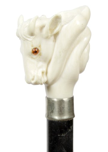 26.Ivory Steer Cane- Ca.1900-A carved ivory steer with - Dec 06, 2014 ...