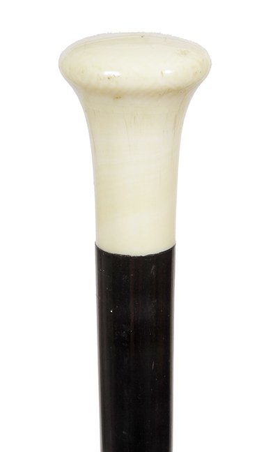 128. Mushroom Ivory Cane Ca. 1900 A Carved Ivory