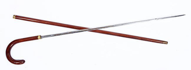 87. French Sword Cane Ca. 1900 A Crook Handle, Exotic
