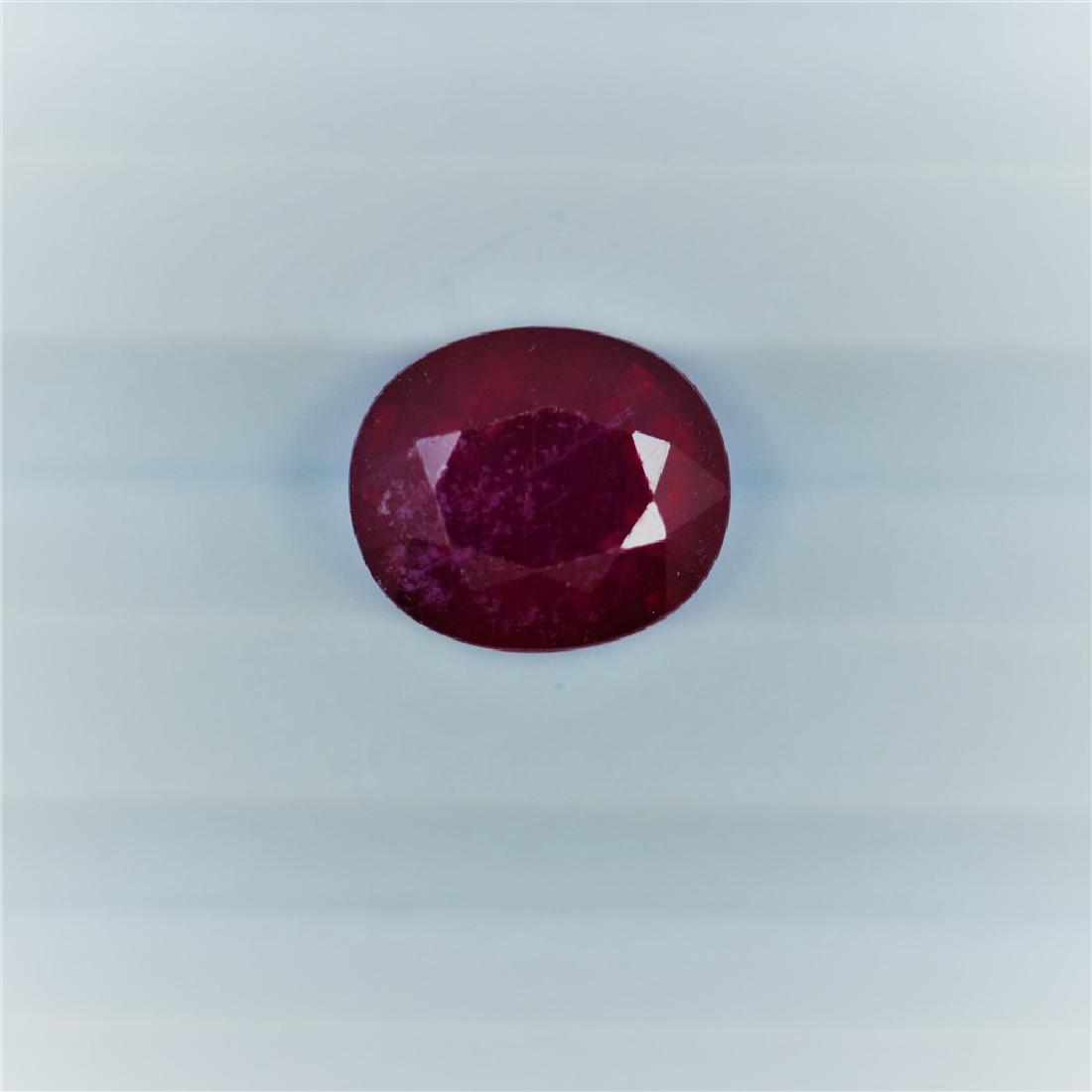 4.01ct Ruby Oval cut