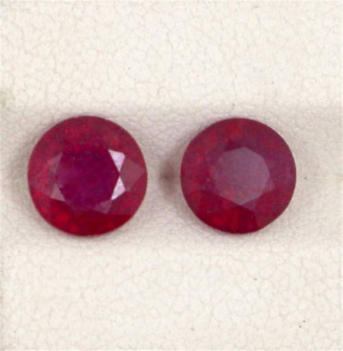 4.54ct Ruby Match Pair Round Cut - Apr 19, 2019 | Diamond N Jewelry ...