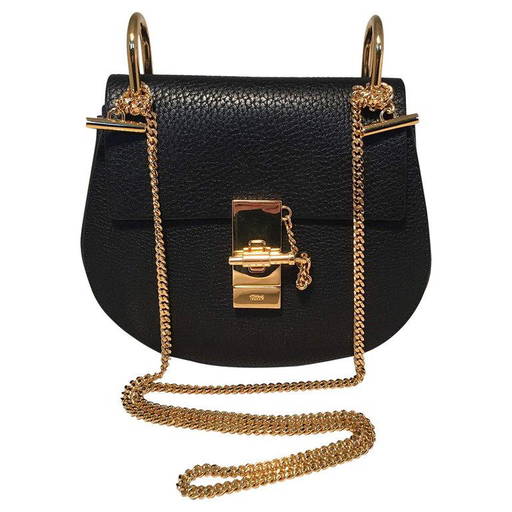 NWOT Chloe Mini Drew Black Leather Saddle Bag (#2638D) on Sep 29, 2021 ...