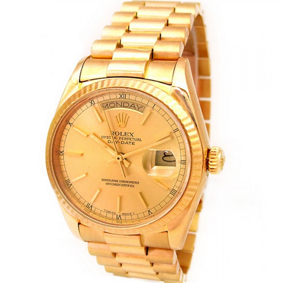 Gents Rolex 18K Yellow Gold Oyster Perpetual Daydate.