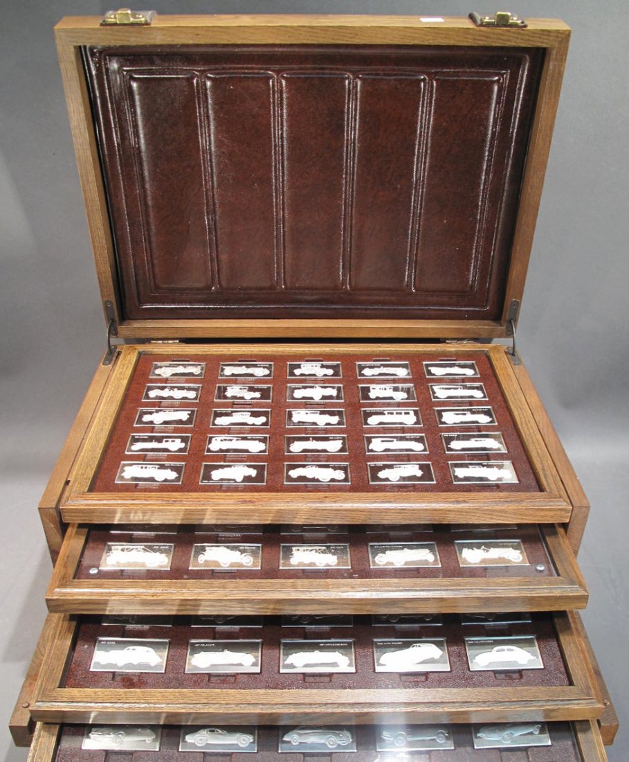 Franklin Mint Centennial Car Ingots Sterling Set.