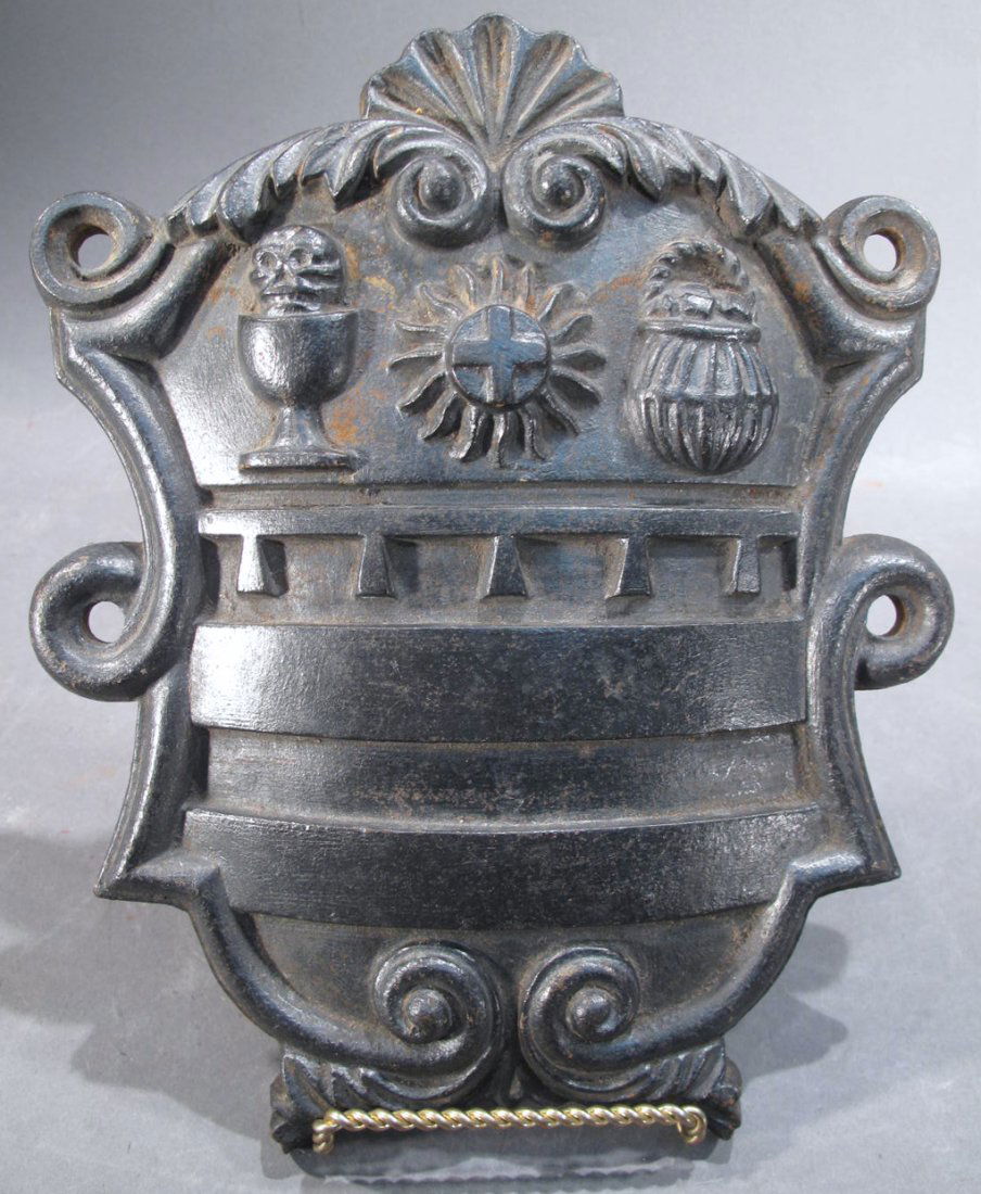 Cast Iron Door Plaque. On A University Showing