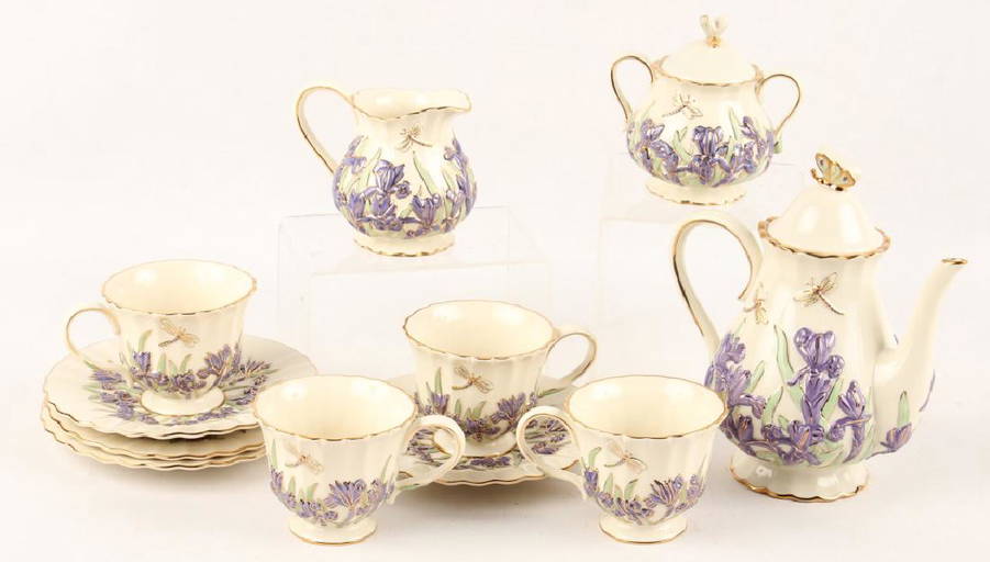 11 Piece Lenox Springtime Splendor Tea Set