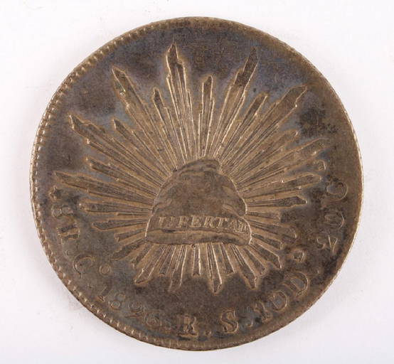 1896 Mexican Silver 8 Reales Coin